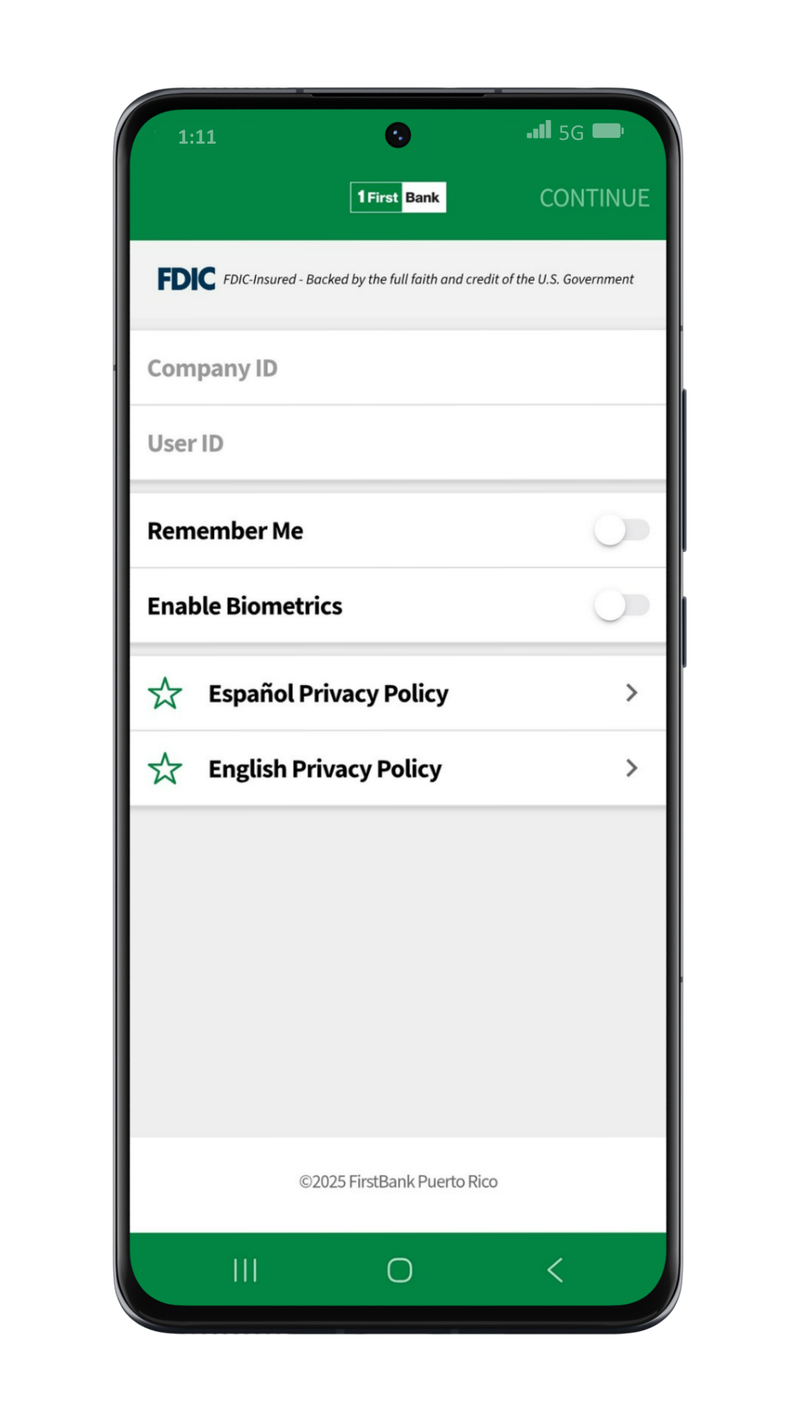 Mobile Bank App: Business Digital Banking - FirstBank