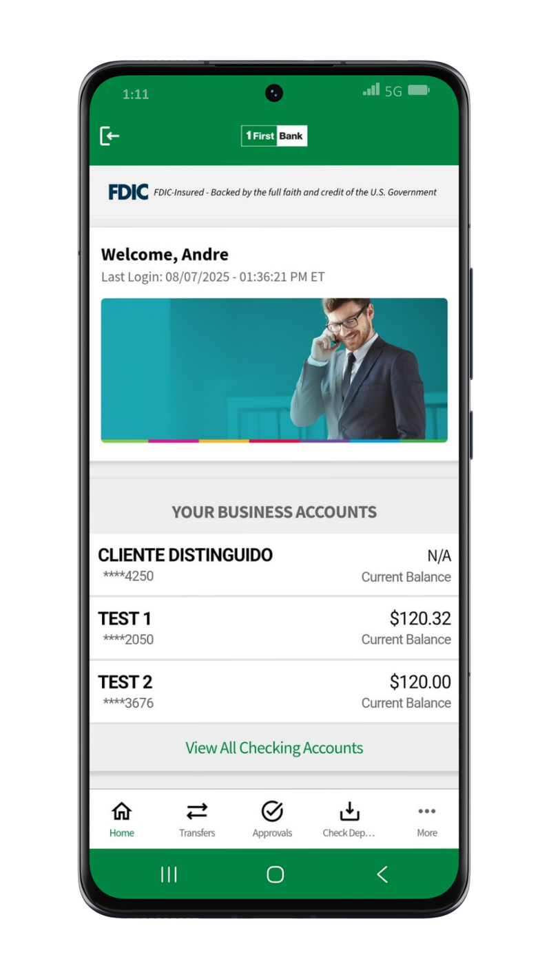 Mobile Bank App: Business Digital Banking - FirstBank